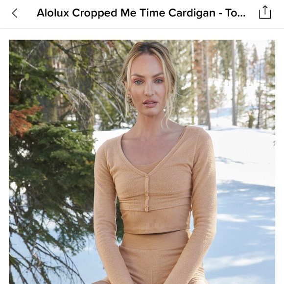 ALO Yoga | Sweaters | Alo Yoga Alolux Cropped Me Time Cardigan In ...